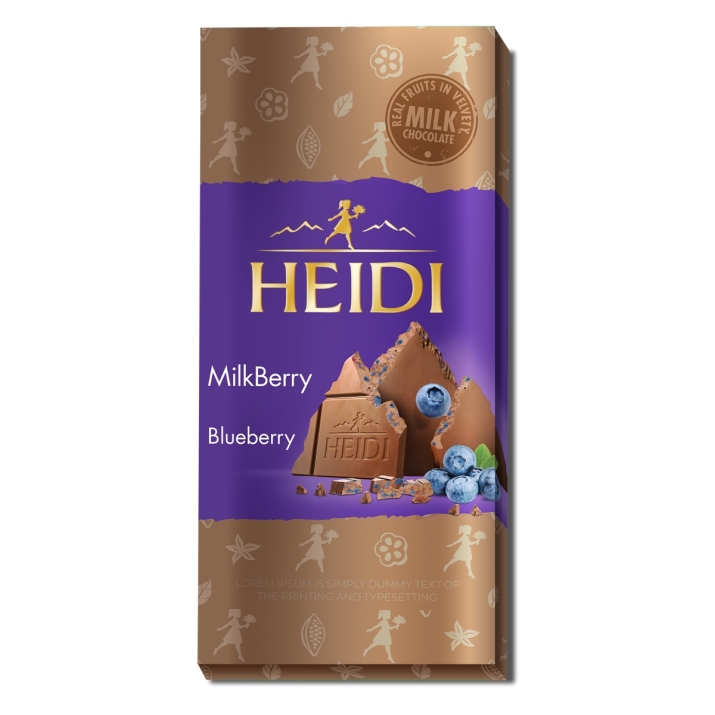 HEIDI шоколад милкбери боровинка | Мистрал - Национална дистрибуторска ...